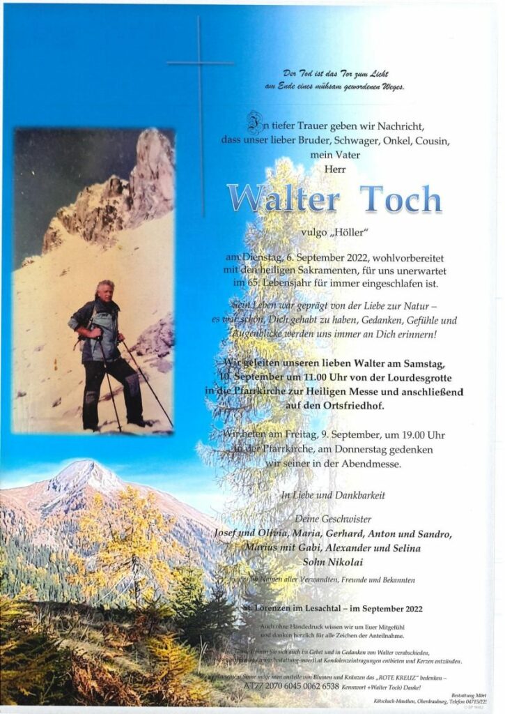 Todesfall in St. Lorenzen – St. Lorenzen im Lesachtal